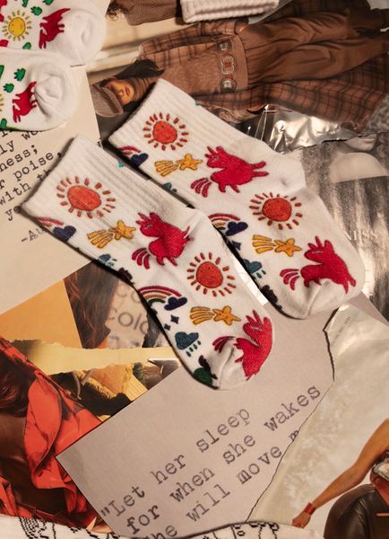 Kids Compression Socks (Rainbow & Sunshine - Size 8/10Y) - LittleWins